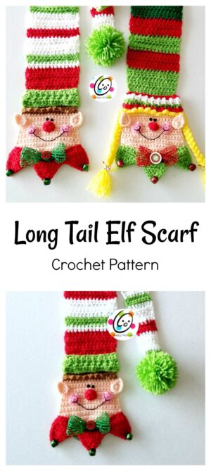 Pattern: Long Tail Snappy Elf Scarf – snappy tots