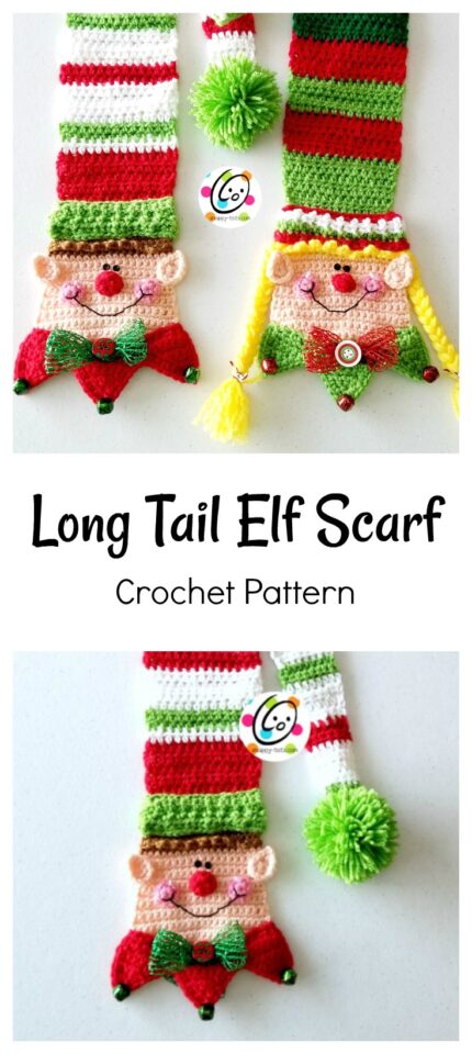Pattern: Long Tail Snappy Elf Scarf - Snappy Tots