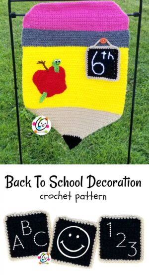 Crochet Pattern for Back to School - snappy tots