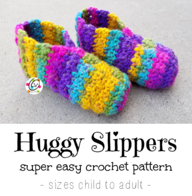 Huggy Slippers Crochet Pattern - Snappy Tots