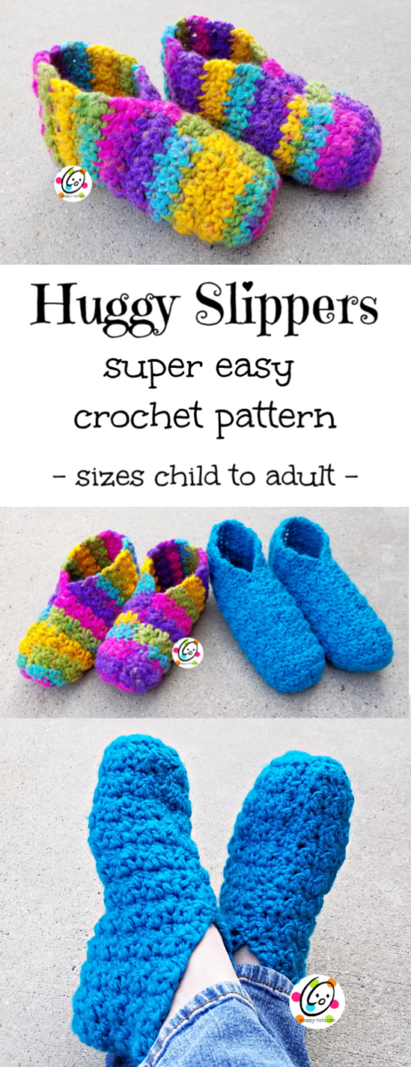 Huggy Slippers Crochet Pattern - Snappy Tots