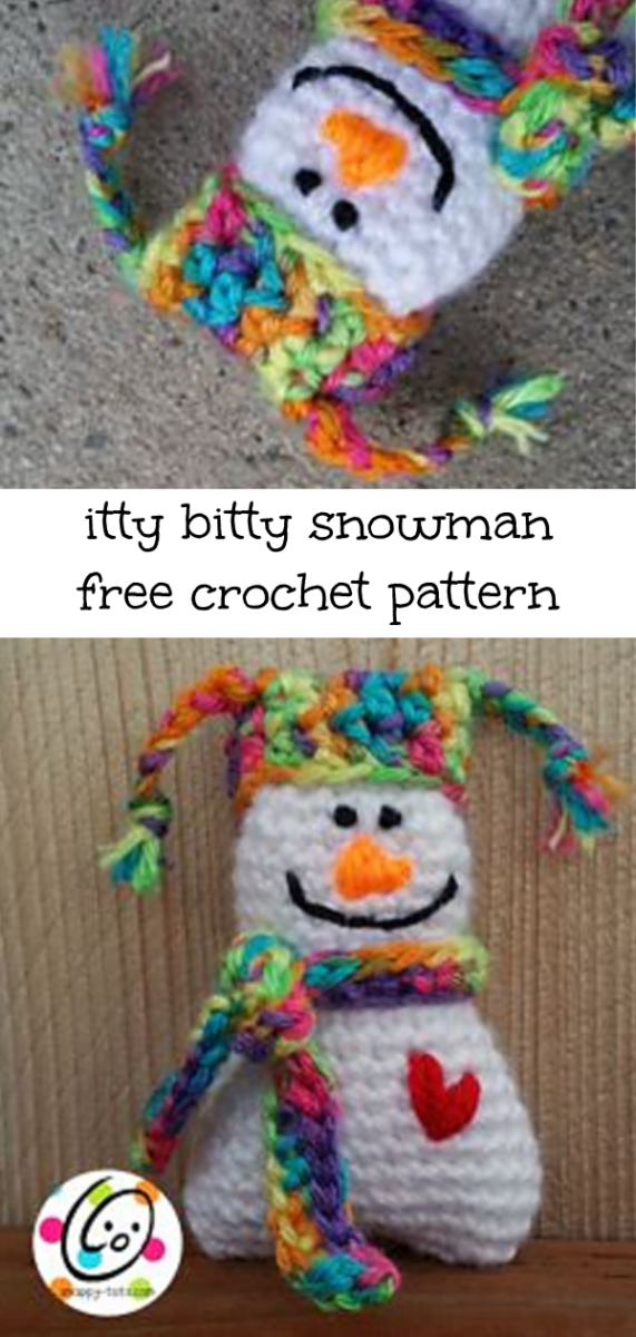 Free Pattern: Itty Bitty Snowman - Snappy Tots