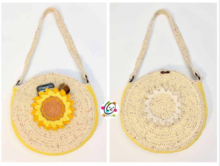 Free Pattern: Sunflower Circle Tote - Snappy Tots