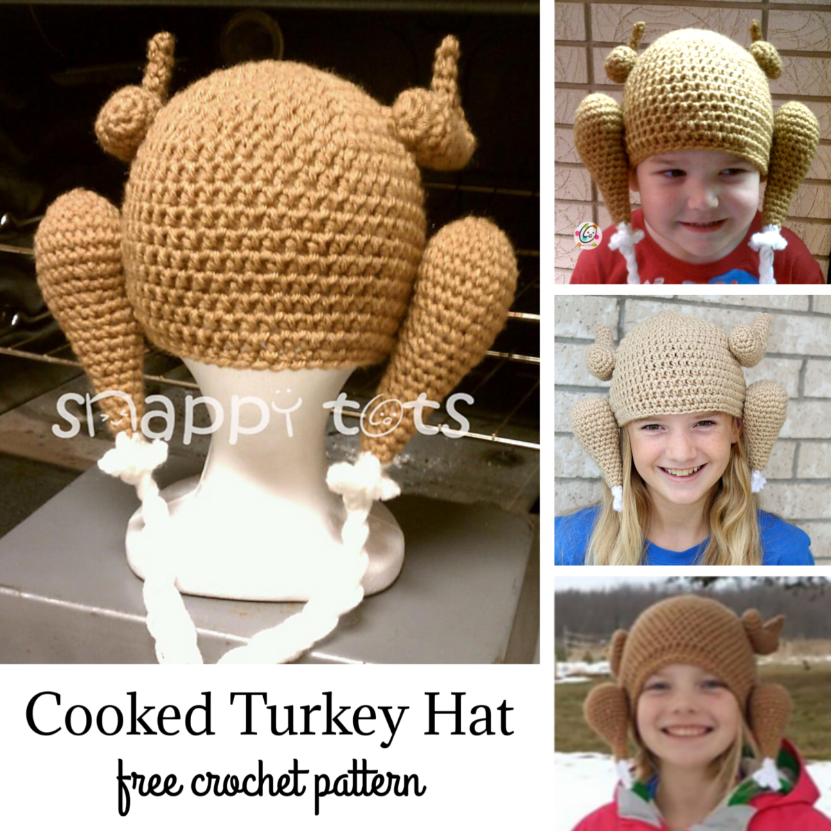 Free Pattern - Cooked Turkey Hat - Snappy Tots