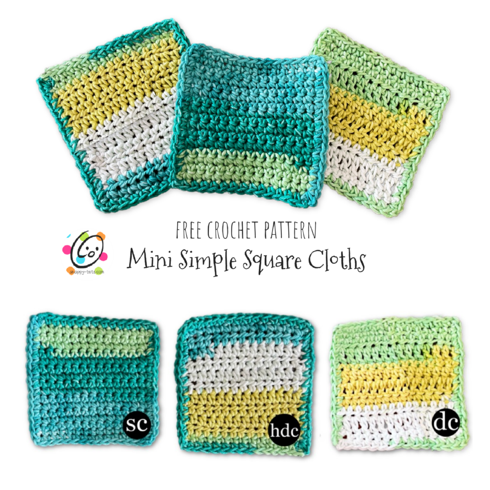 Free Pattern: Mini Simple Square Cloths - Snappy Tots