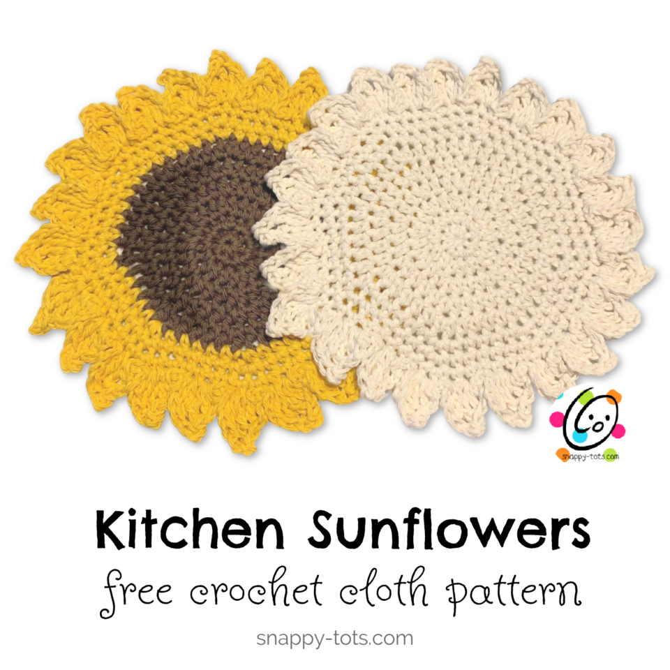 Weekly Wash #35: Kitchen Sunflower Cloths - Snappy Tots