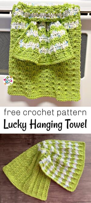 Free Pattern: Lucky Hanging Towel - Snappy Tots