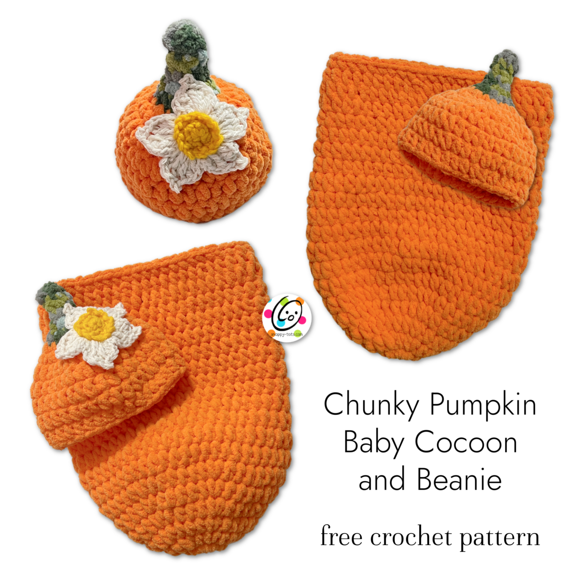 Free Pattern: Chunky Pumpkin Baby Set - Snappy Tots