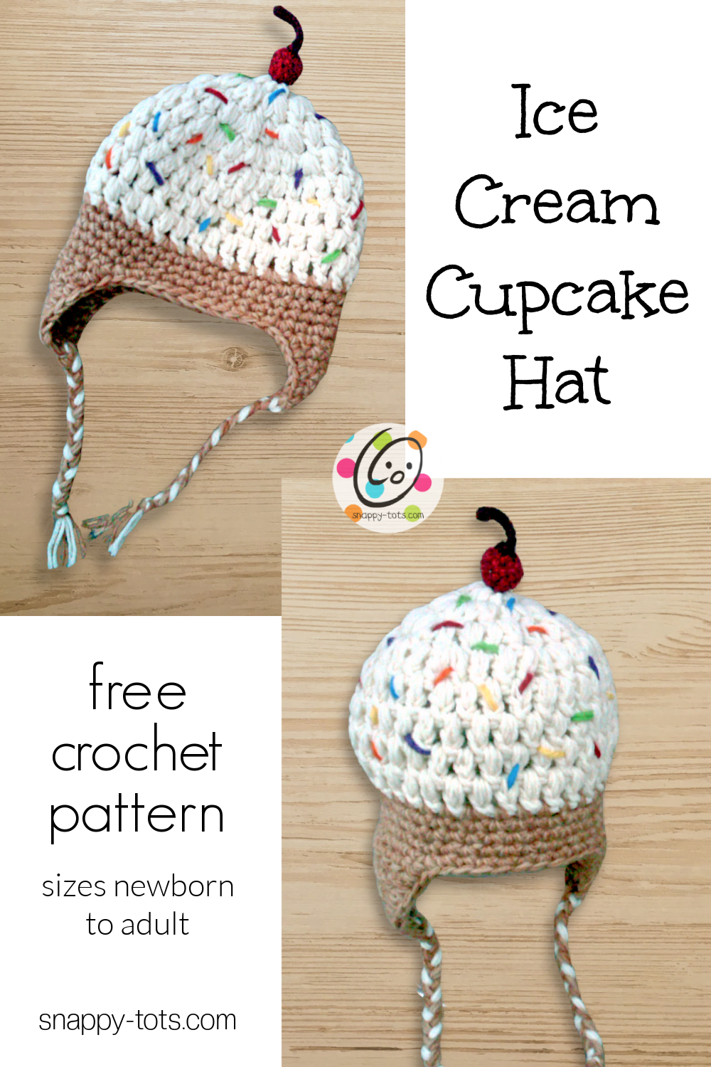 Free Pattern: Ice Cream Cupcake Hat - Snappy Tots